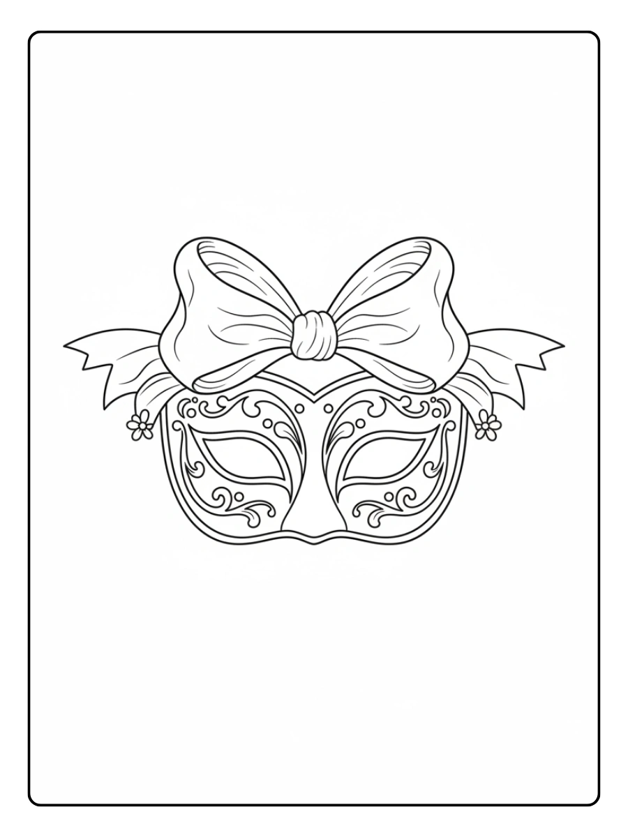 Gratuito Disegni da Colorare Maschere Carnevale (PDF da stampare ...
