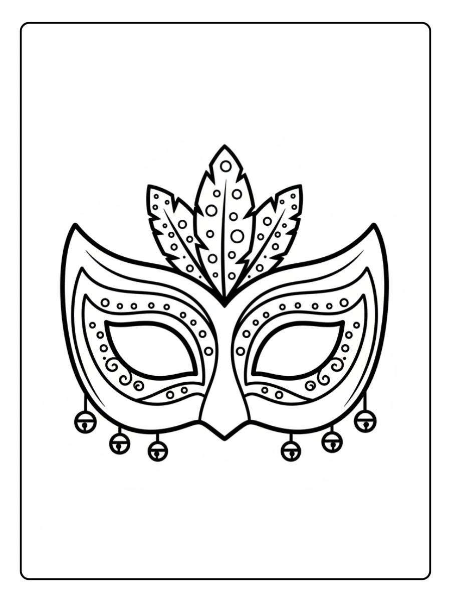 Gratuito Disegni da Colorare Maschere Carnevale (PDF da stampare ...