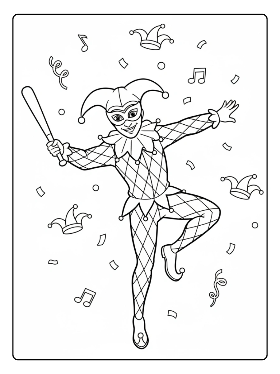 Gratuito Disegni da Colorare del Carnevale (PDF da stampare) - Gencolorare