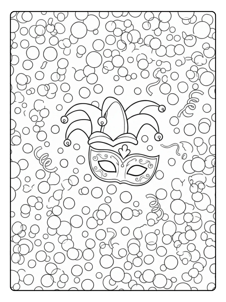 Gratuito Disegni da Colorare del Carnevale (PDF da stampare) - Gencolorare