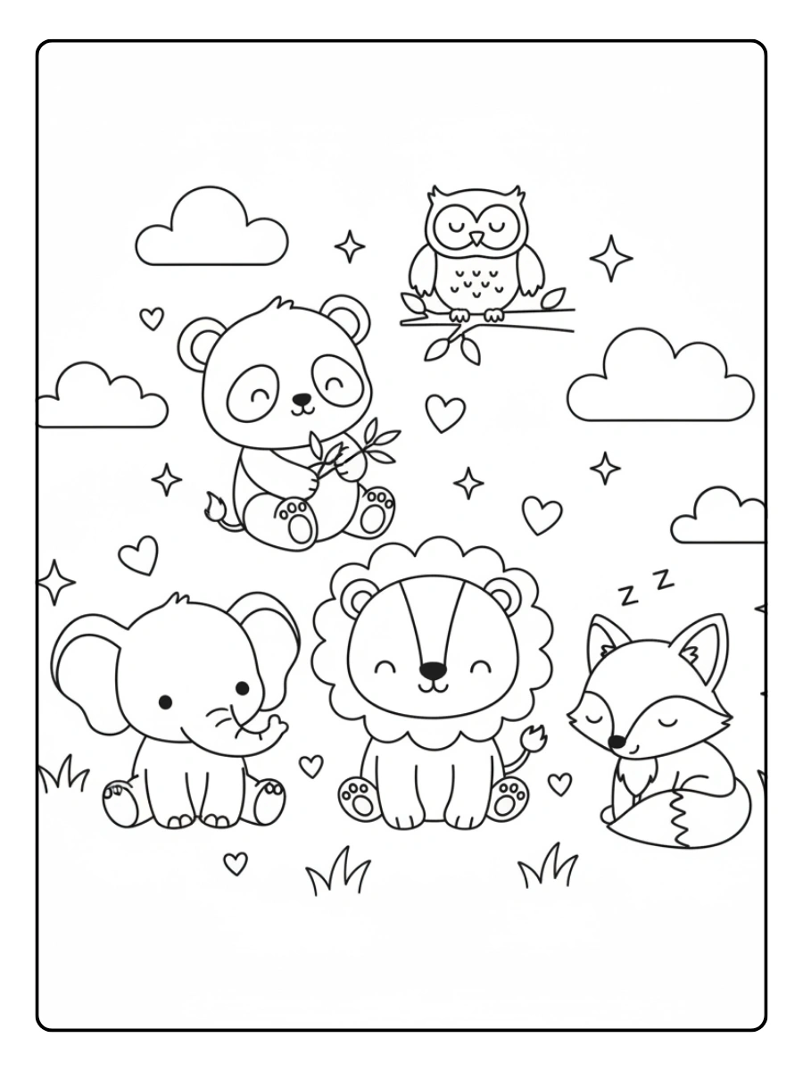 Gratuito Disegni da Colorare Carine (PDF da stampare) - Gencolorare