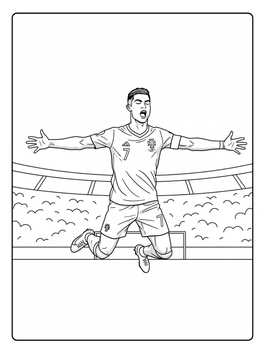 Gratuito Disegni Cristiano Ronaldo da Colorare (PDF da stampare ...