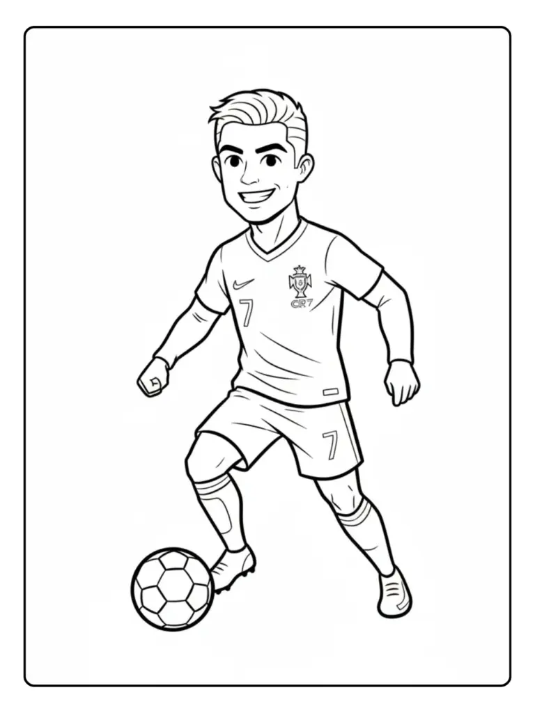 Gratuito Disegni Cristiano Ronaldo da Colorare (PDF da stampare ...